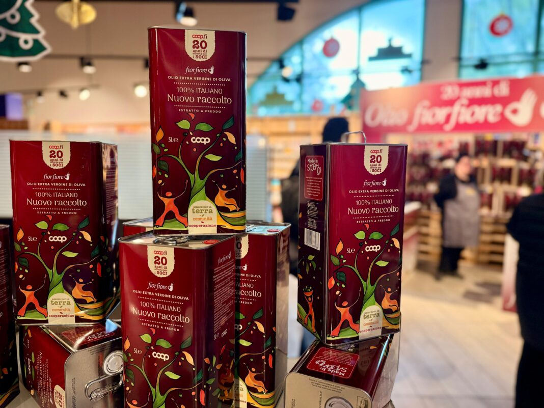 Olio Fiorfiore Coop nuovo raccolto 100% italiano in latta da 5 litri